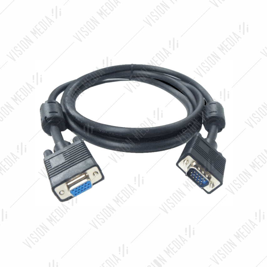 CLIPTEC S-VGA/RGB MONITOR CABLE (M-F)1.5M – Vision Media