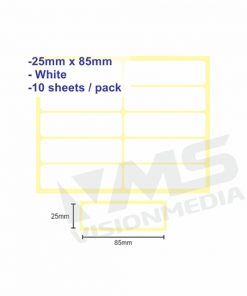 LABEL STICKER 25MM X 85MM (WHITE) – Vision Media
