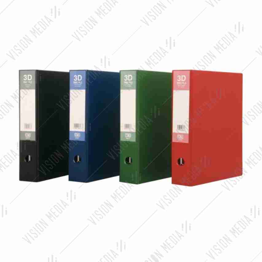 40MM PVC 3-D RING FILE A4 SIZE CBE 3D637 – Vision Media