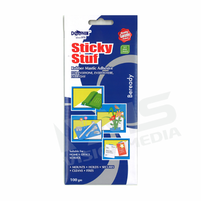 DOLPHIN BLU TACK STICKY STUFF RUBBER MASTIC ADHESIVE 100GM – Vision Media
