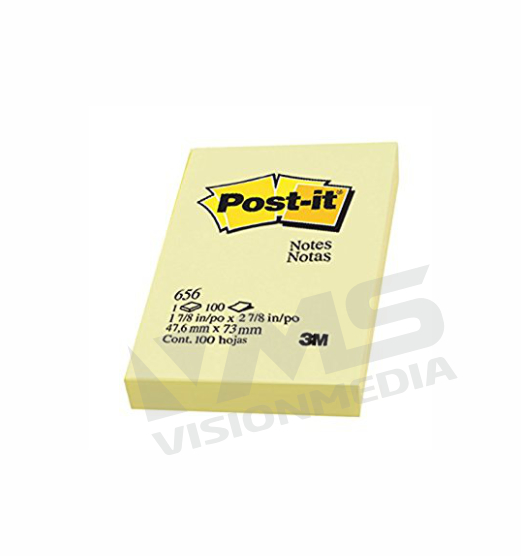 3M POST-IT NOTES 656, 2″X3″, 100 SHTS PER PACK – Vision Media