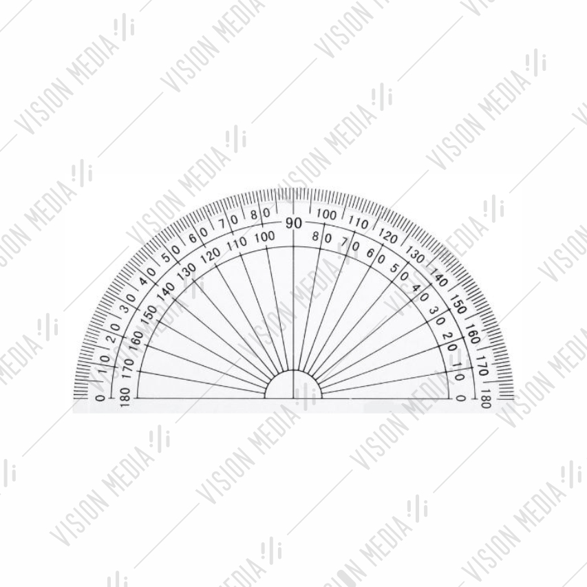 PLASTIC PROTRACTOR RULER (180 DEGREE) – Vision Media