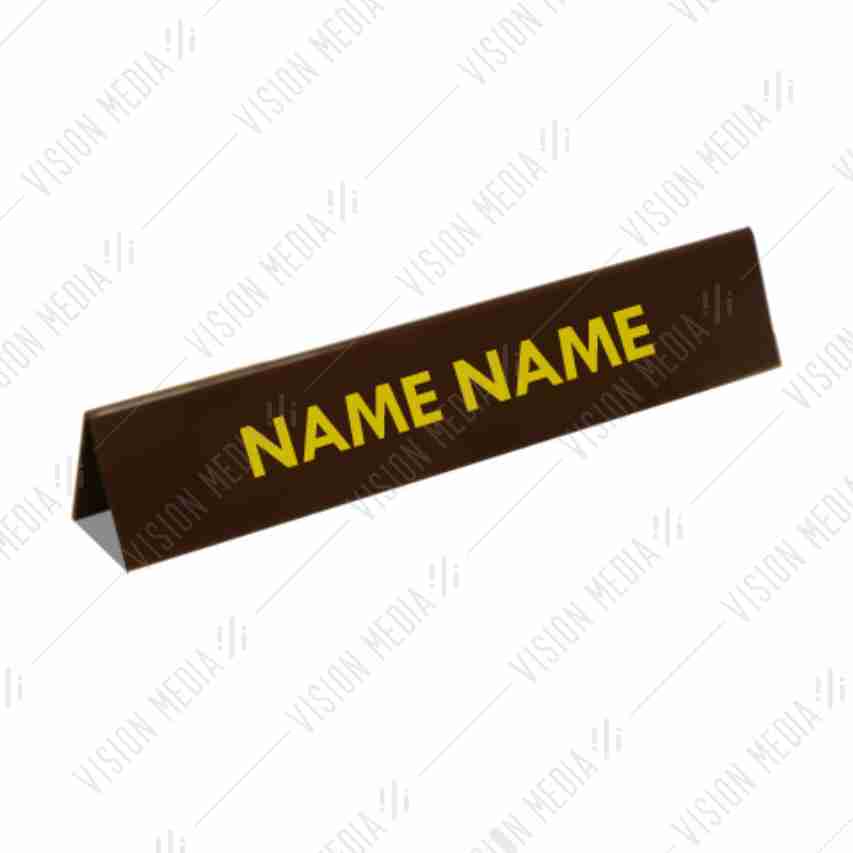ACRYLIC SINGLE NAME SIGNAGE STAND WITH INSERT(250X50X40MM) – Vision Media