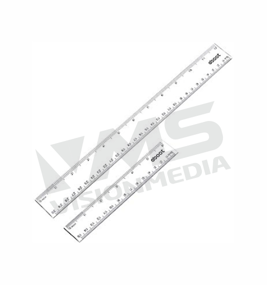 12″ STRAIGHT PLASTIC RULER – Vision Media