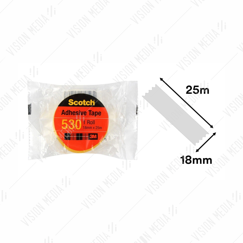 3M SCOTCH 530 TAPE 18MM X 25M (1″ CORE) (3M-530/1825) – Vision Media