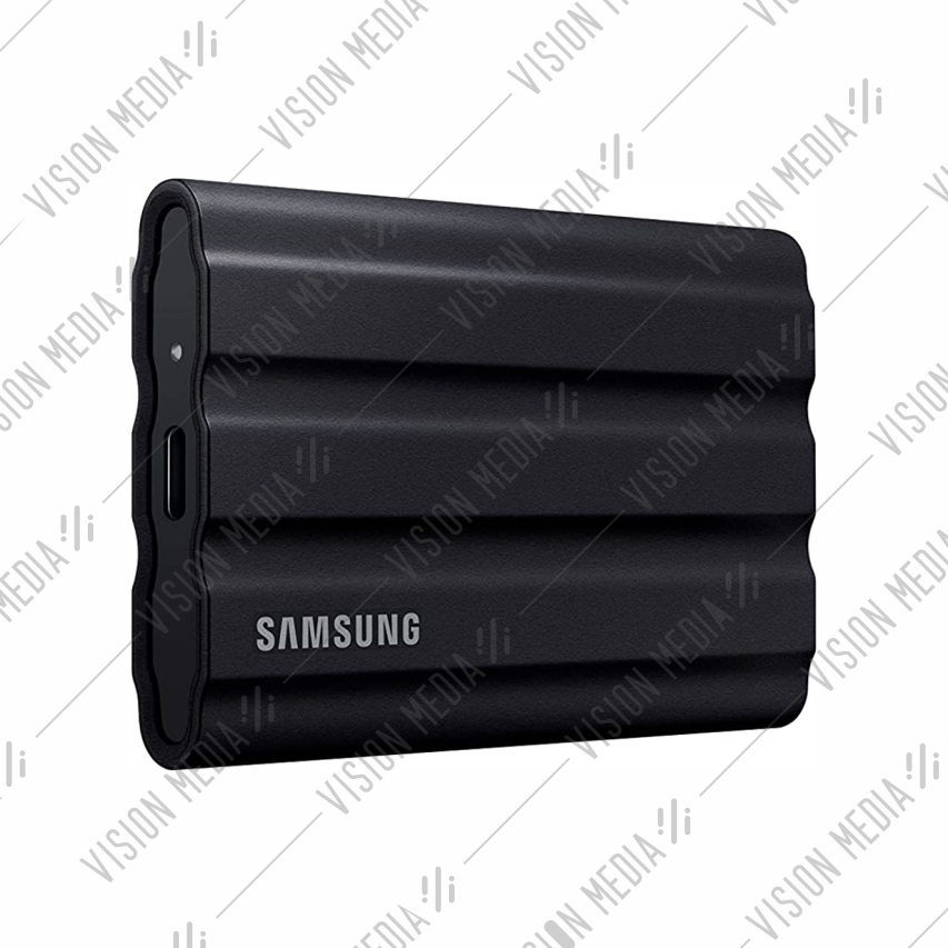 SAMSUNG PORTABLE SSD T7 SHIELD 1TB (BLACK) (MU-PE1T0K) – Vision Media