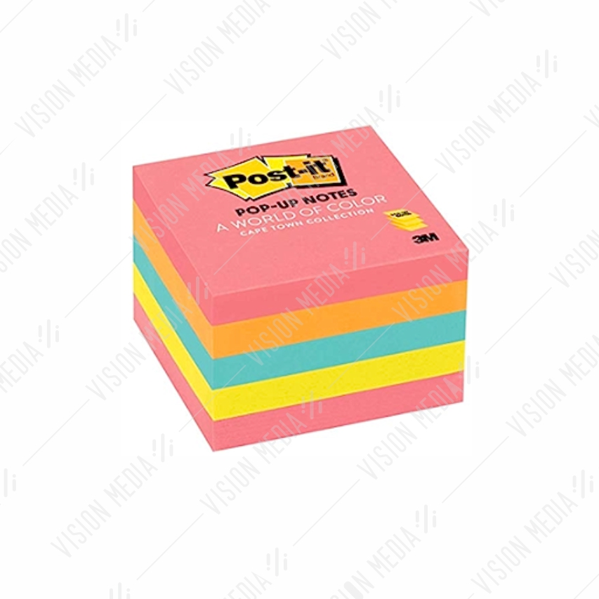 3M POST-IT NOTES 654-5AN, 3″X3″ 5 NEON COLOURS (POPTIMISTIC) – Vision Media